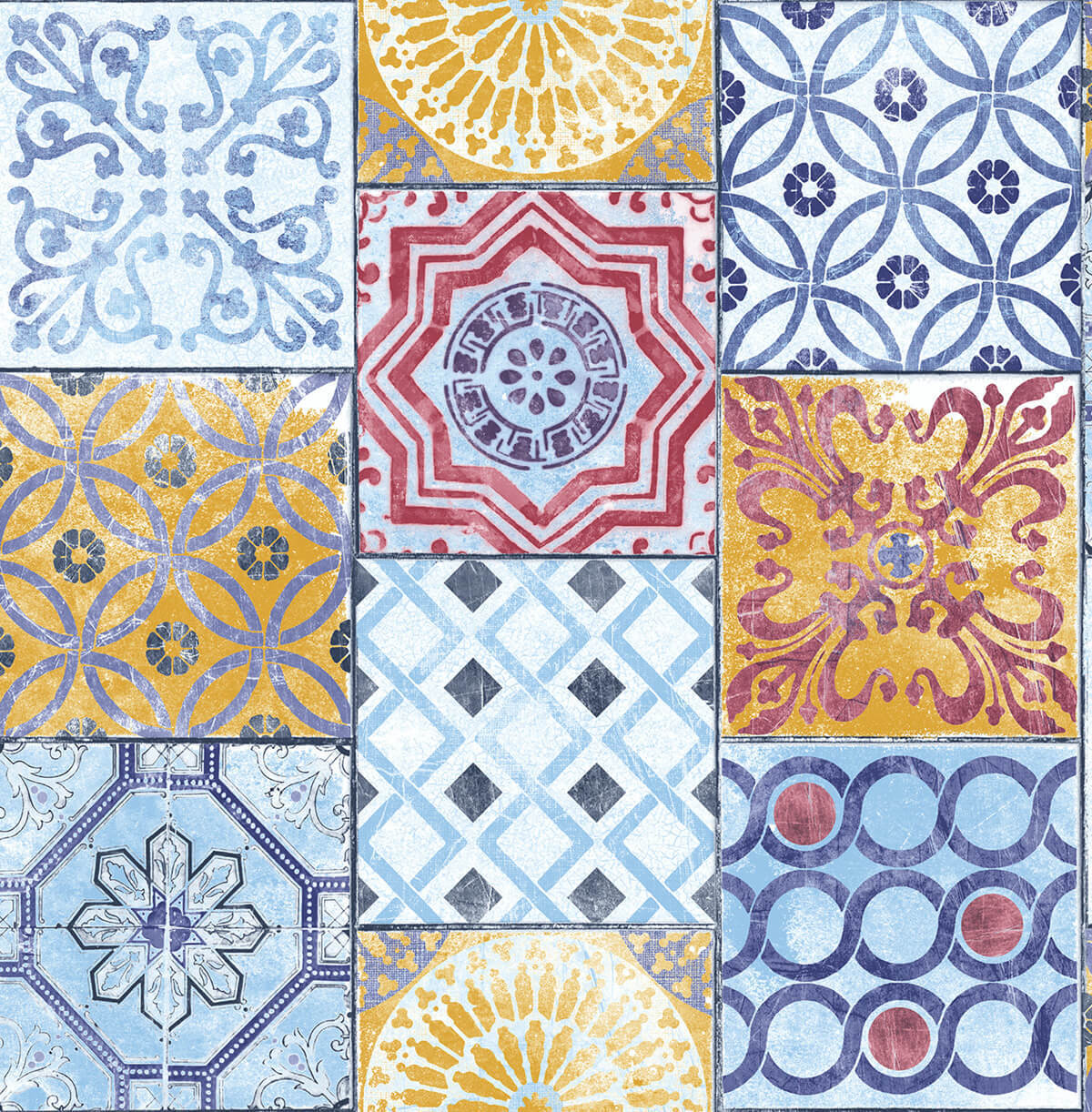 Colorful Moroccan Tile | Nextwall Wallpaper